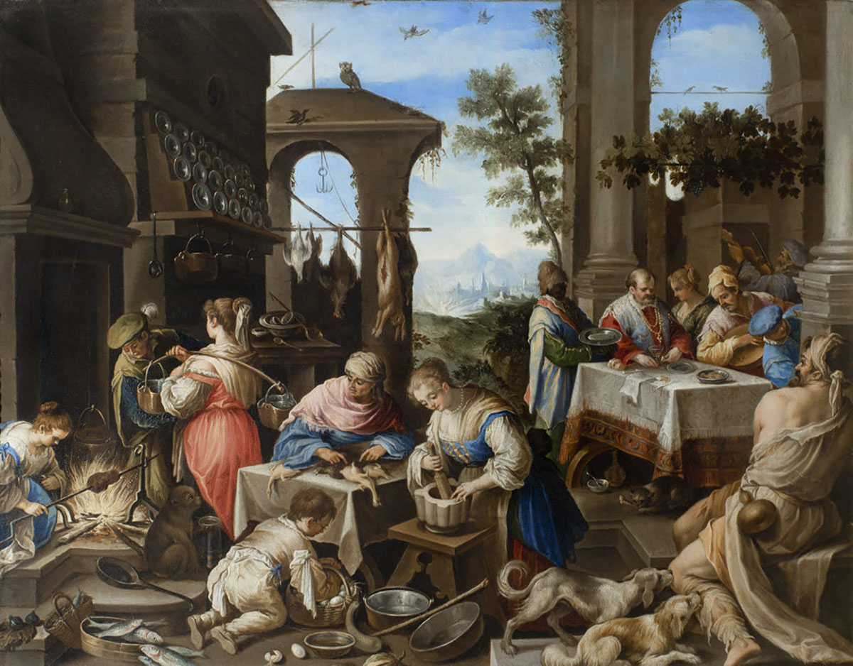 “DI PORPORA E DI BISSO”. IL BANCHETTO DEL RICCO EPULONE.